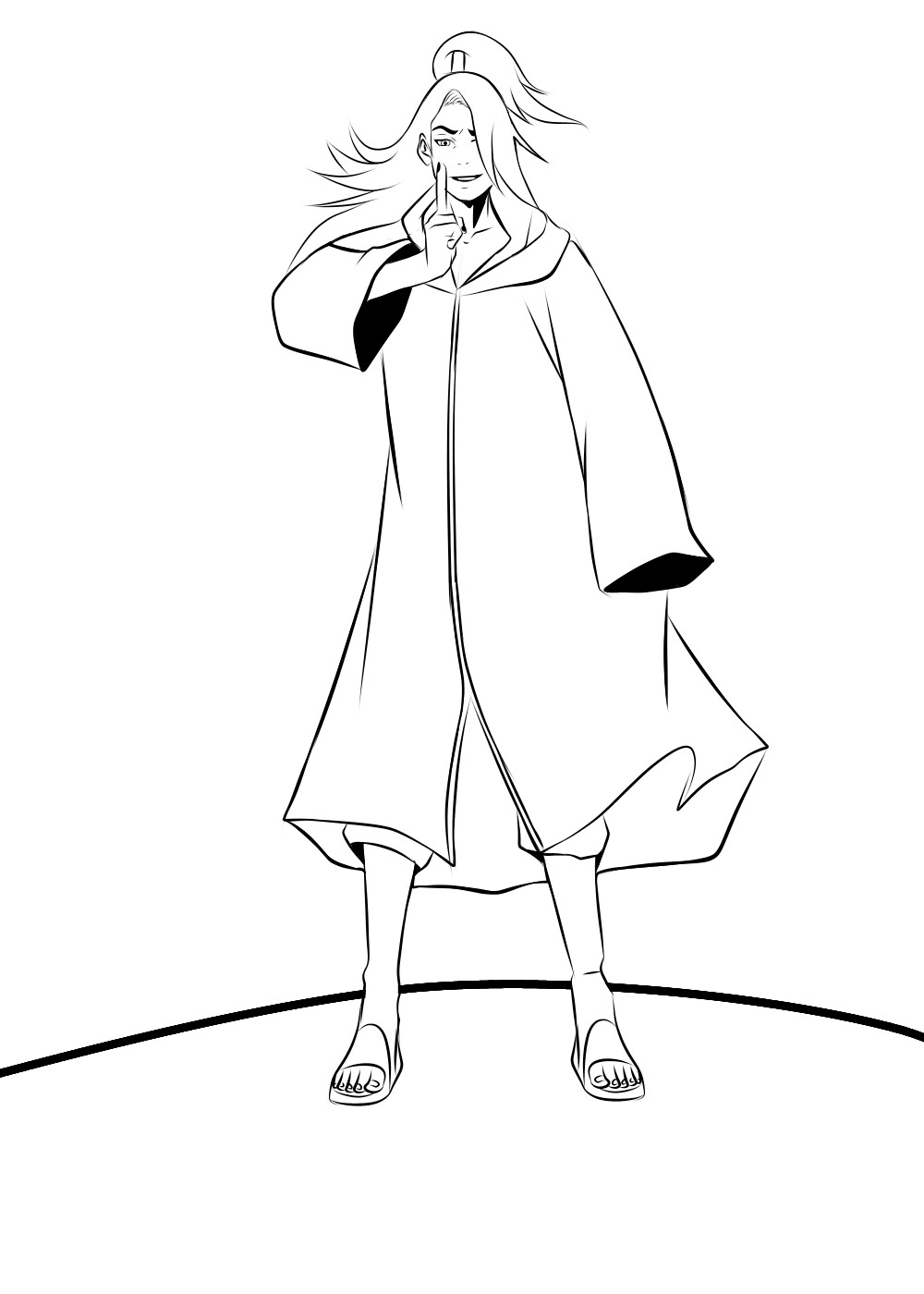 deidara coloring pages