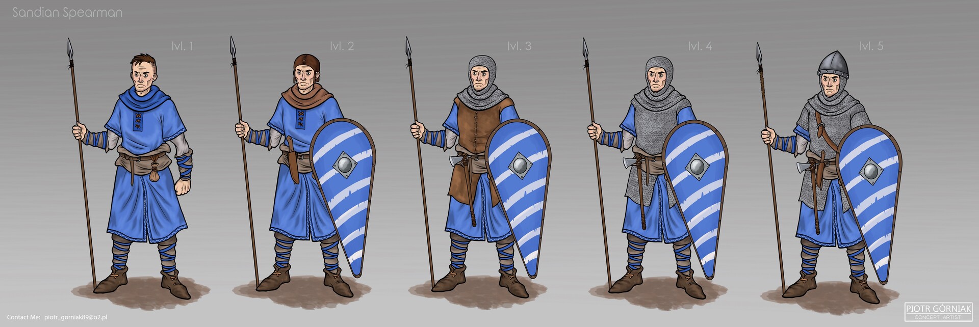 Medieval Spearman Art