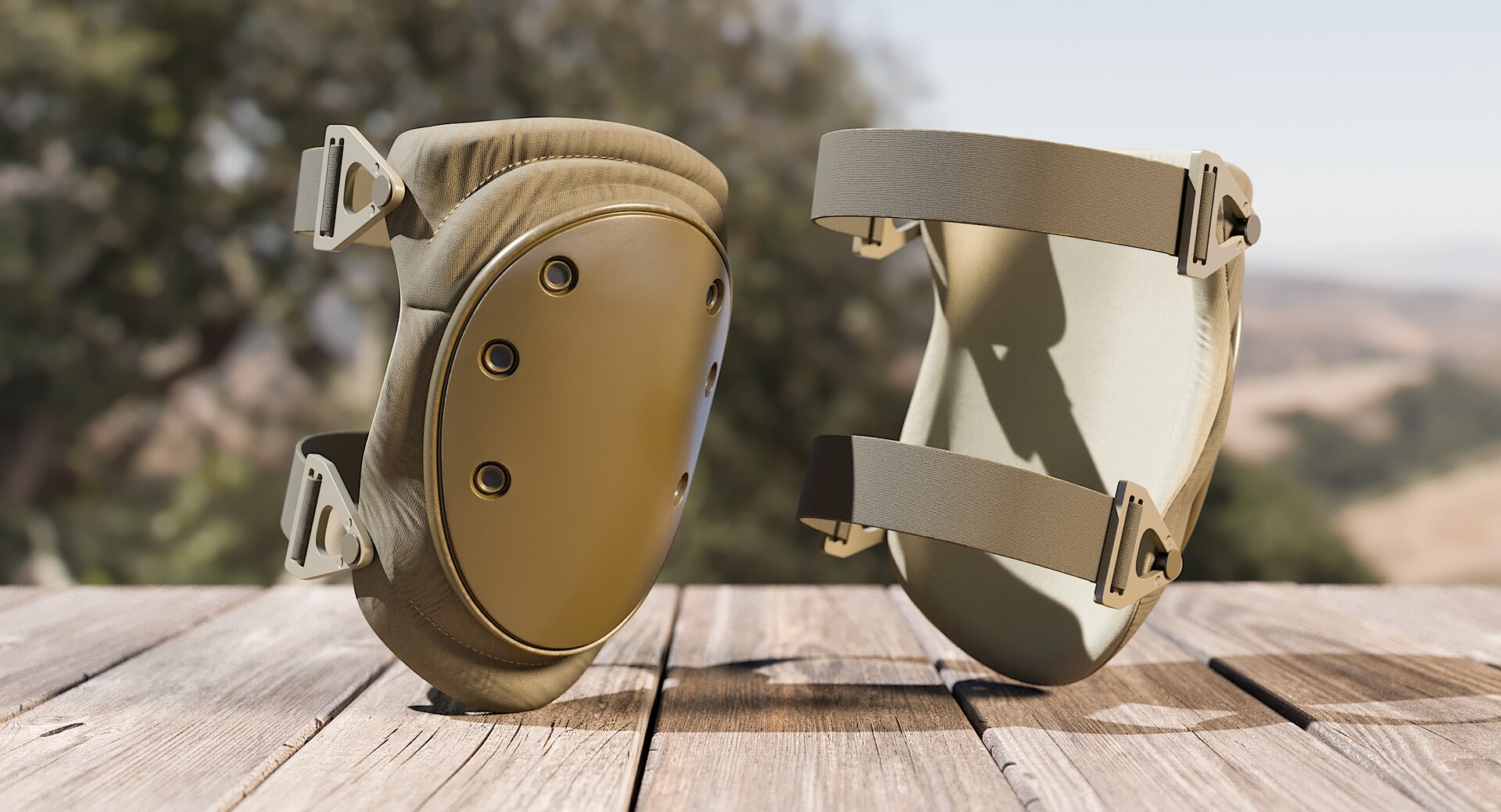 ArtStation - Realistic 3D model of Knee Pads Coyote