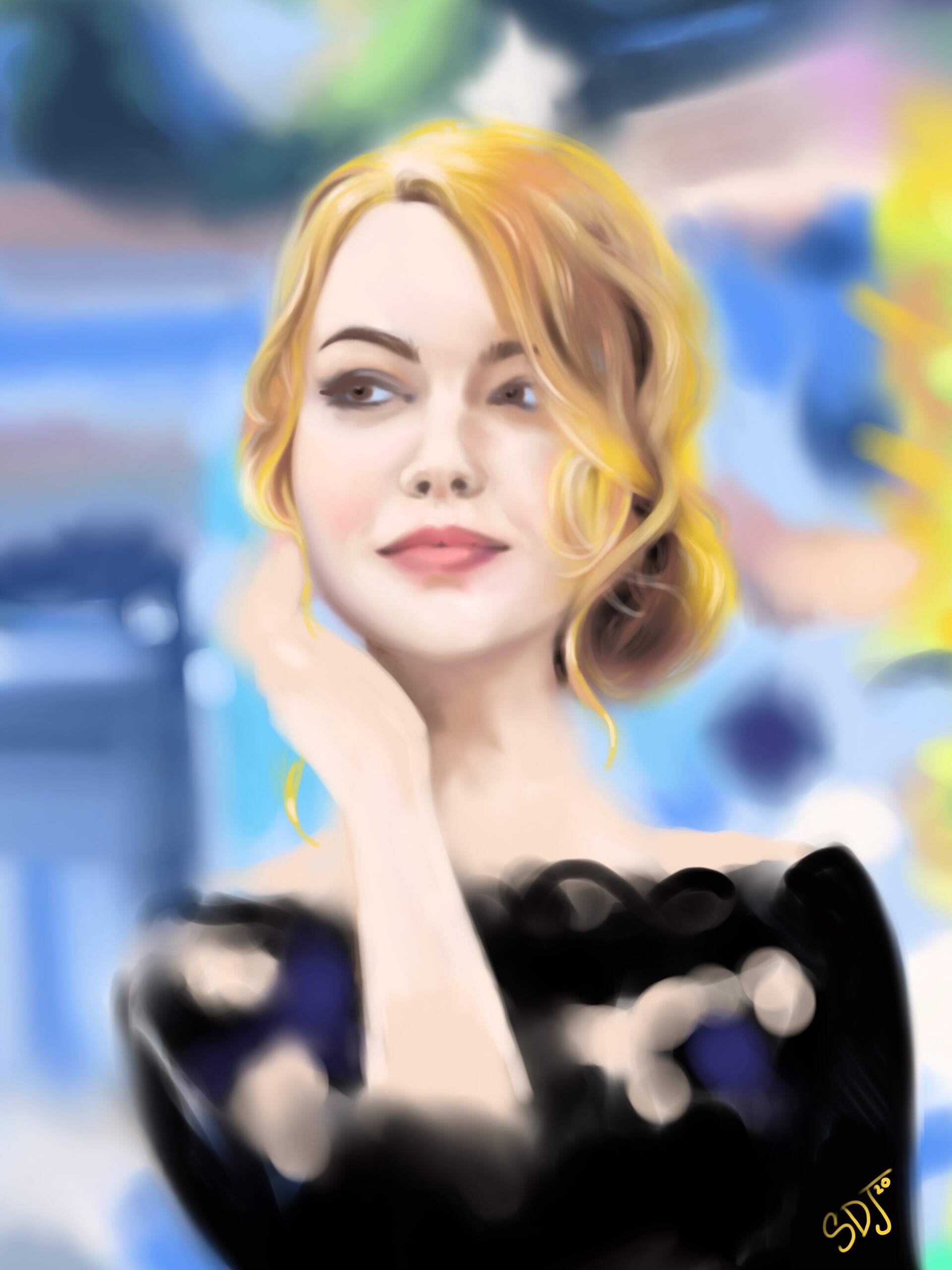 ArtStation - Portrait of Emma Stone