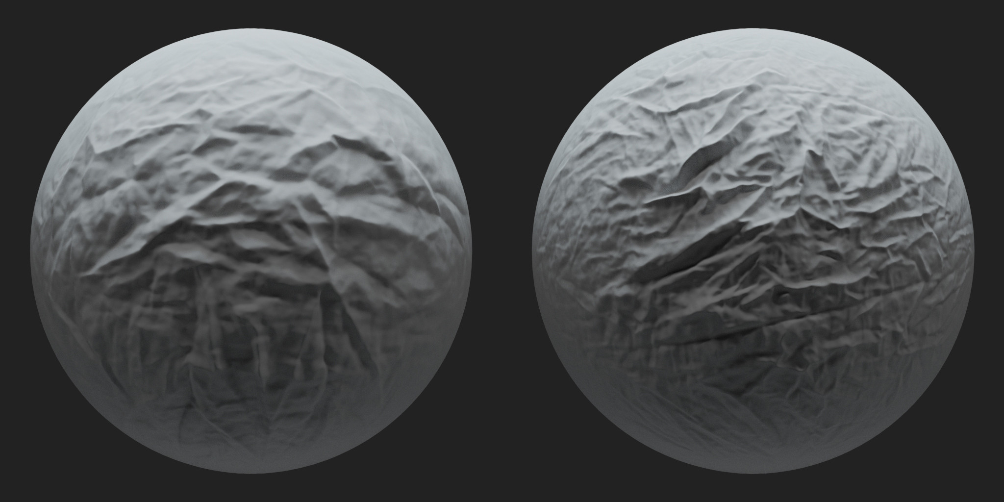 3D Scanned Textures - 10 Cloth Wrinkle Alphas | Photoscanned