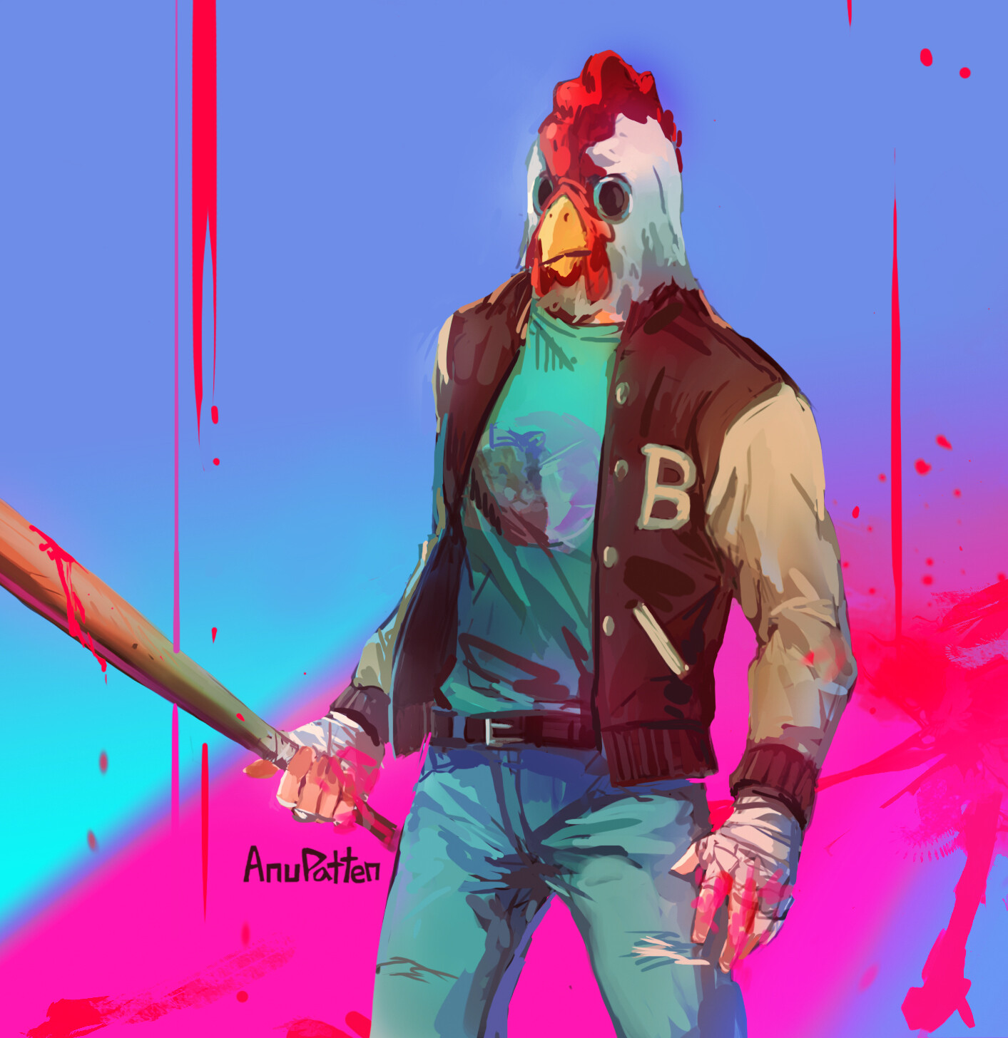 Jacket Hotline Miami Fan Art ArtStation Jacket Hotline Miami Fan
