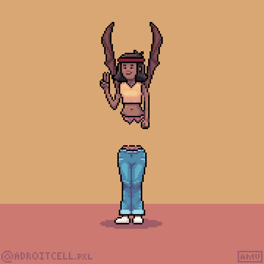 ArtStation - (animated) Manananggal Character Pixel Art