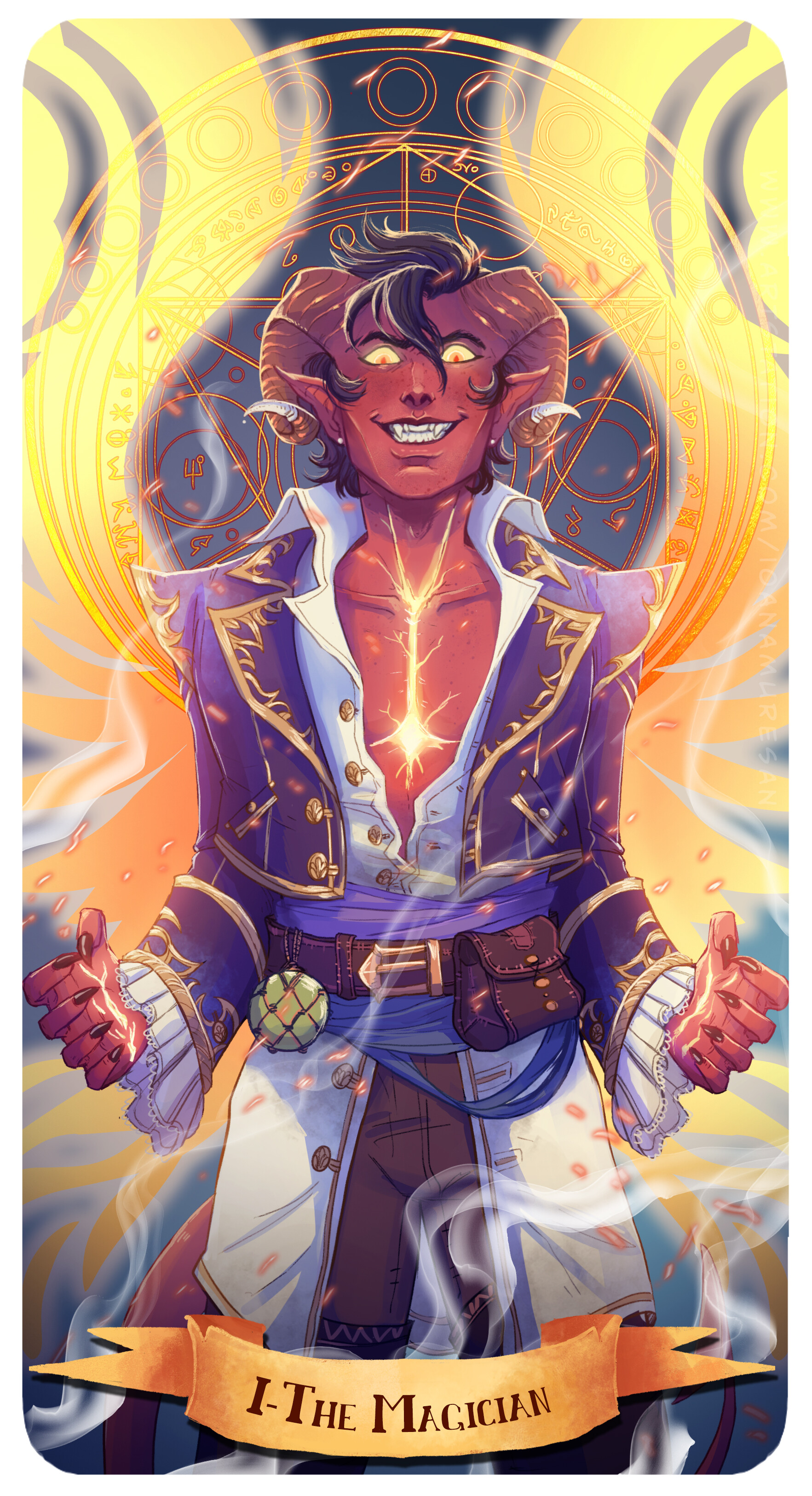 ArtStation - Pyromancer wizard commission