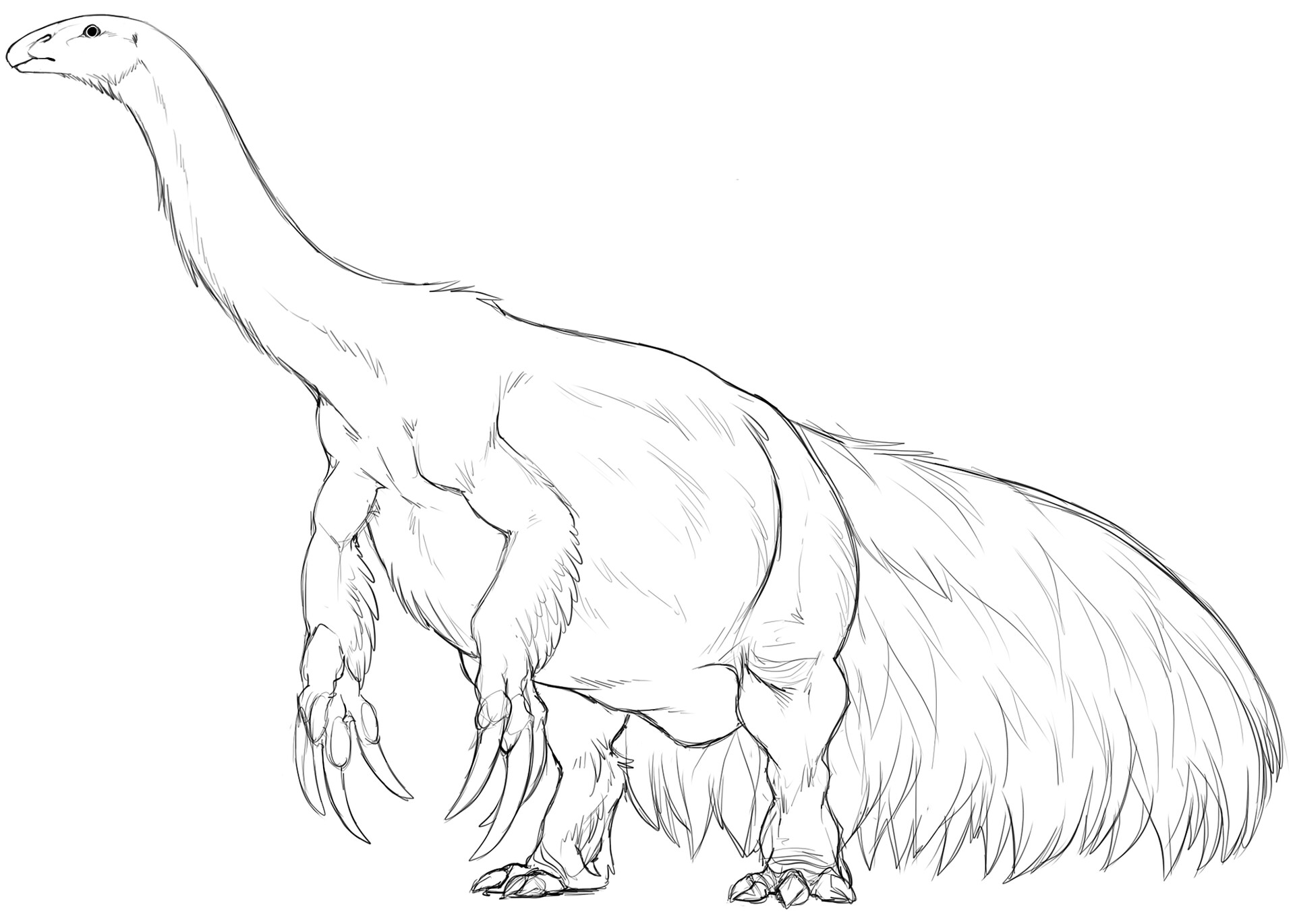 therizinosaurus coloring sheet