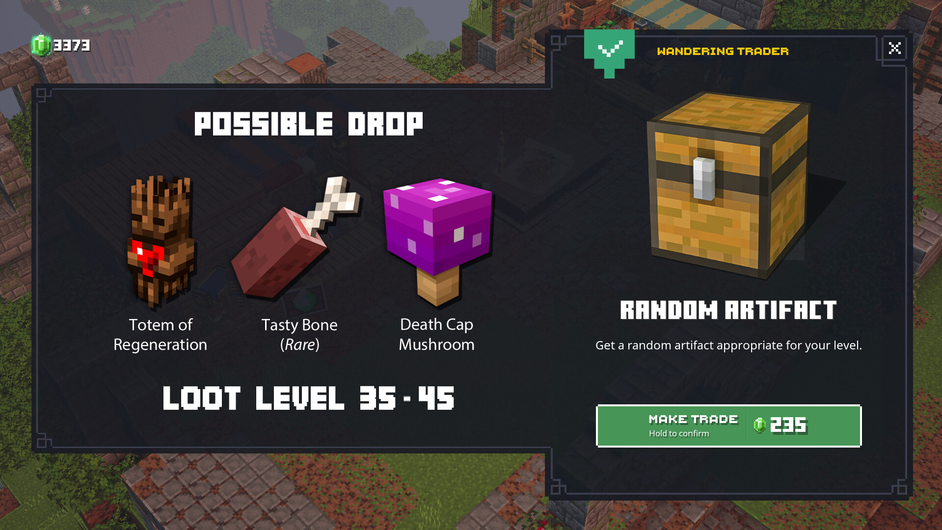 Beata Murane - Minecraft Dungeons UI (Upgrade Suggestions)