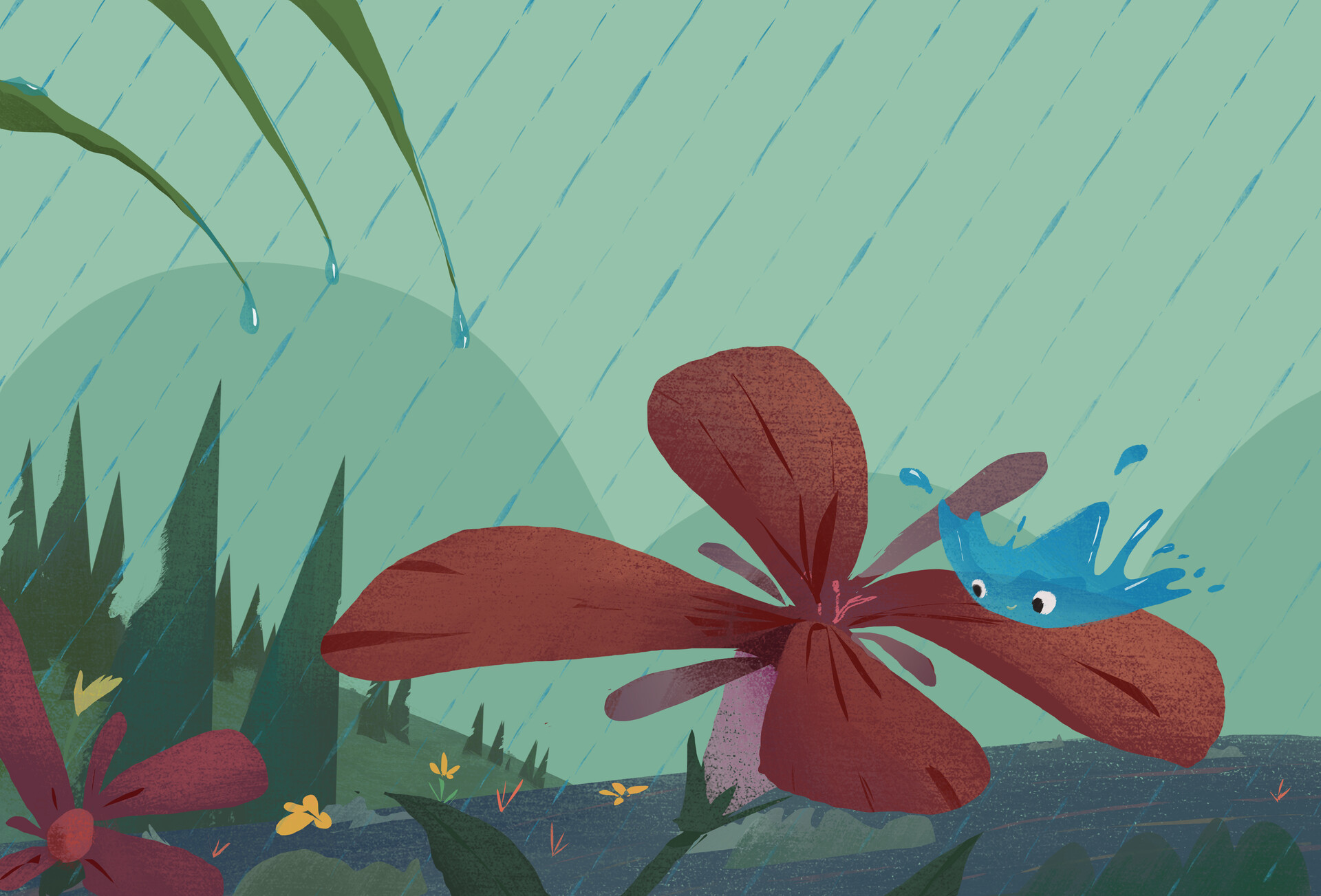 ArtStation - Little Rain Drop - Children's Book Illustration ...