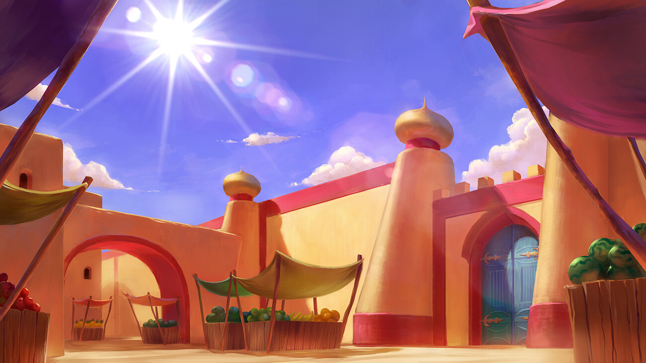 Aladdin Market Background