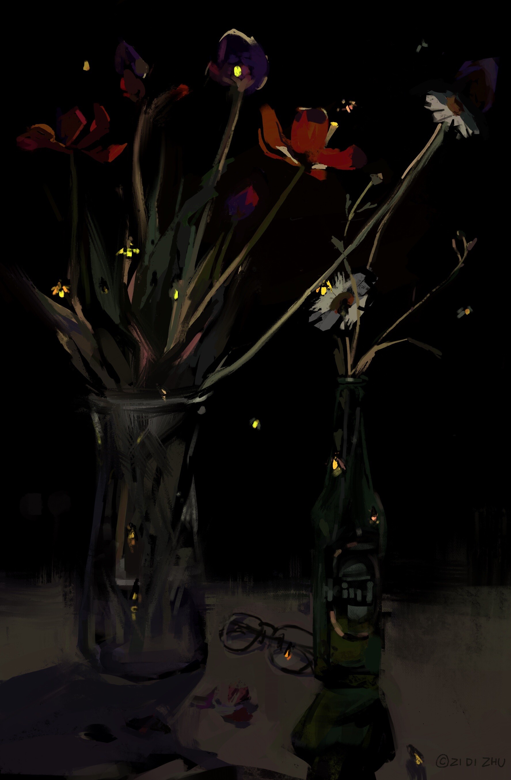 ArtStation - Still life and bioluminescent bugs