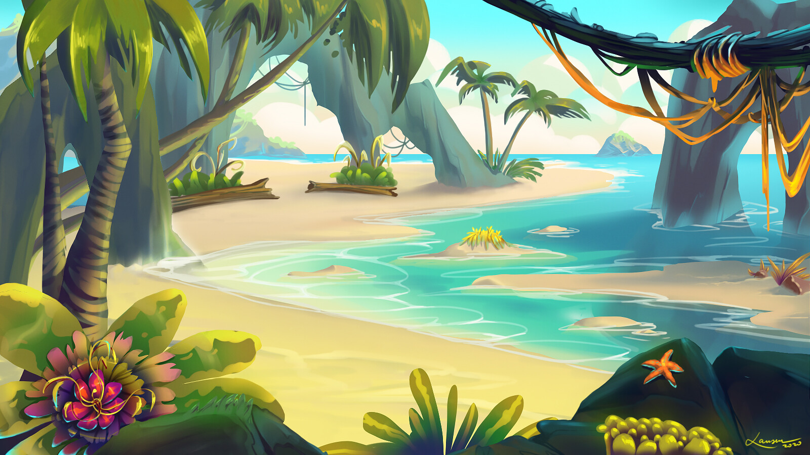 Elle Lansen - Beach background