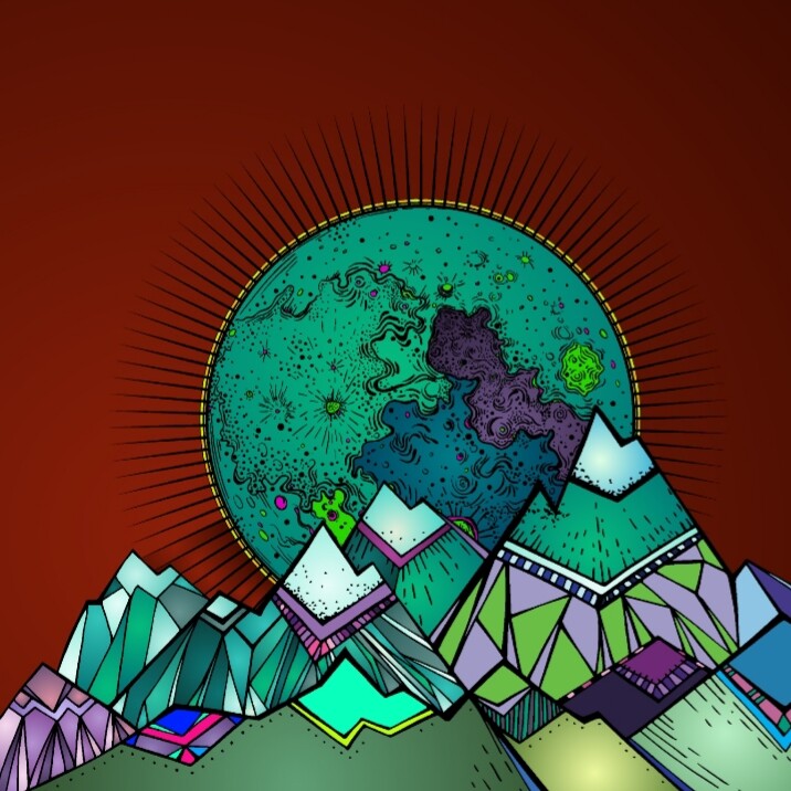 ArtStation - Colorful Moon