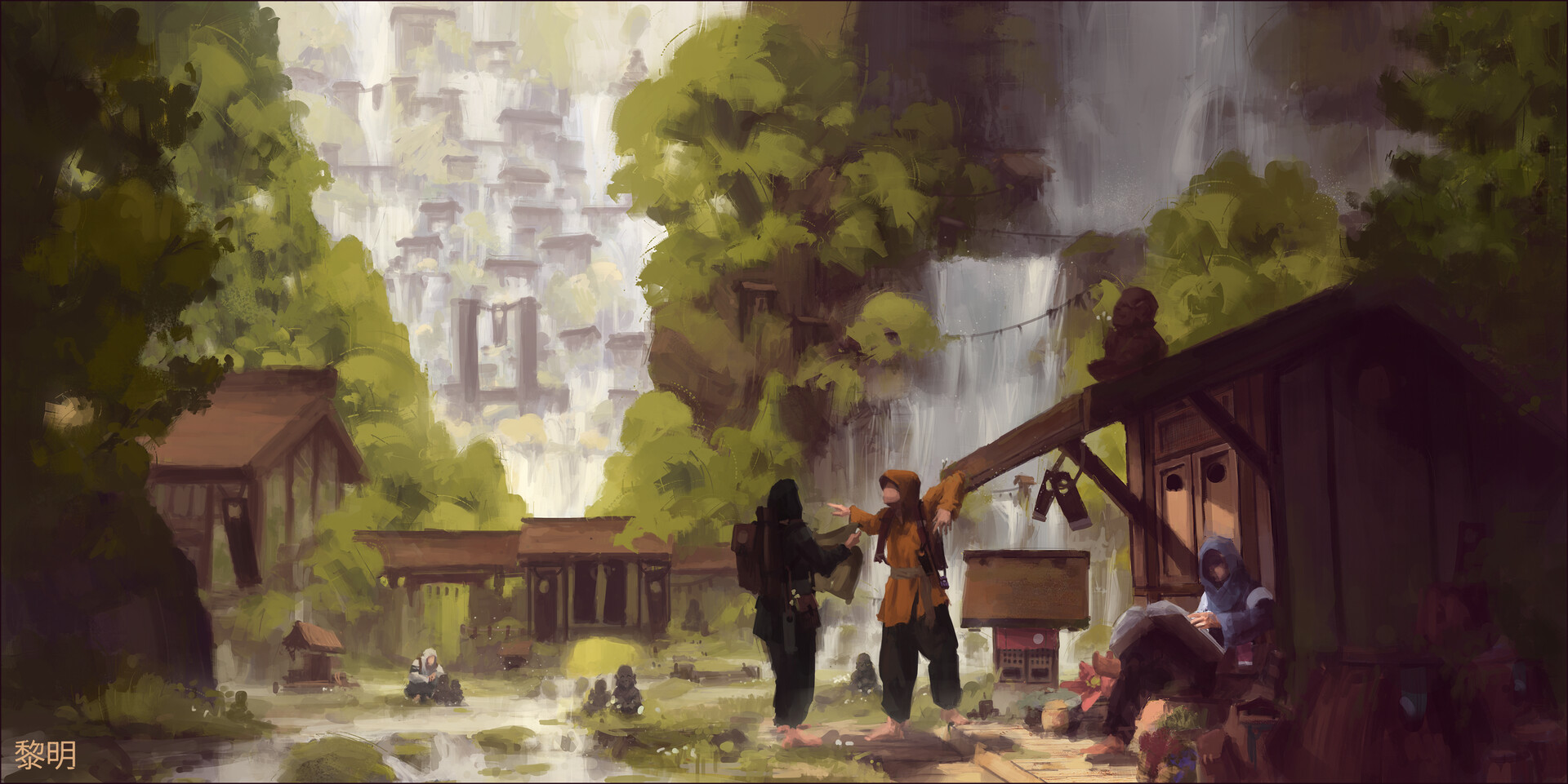 ArtStation - Outskirts of the Waterfall Village