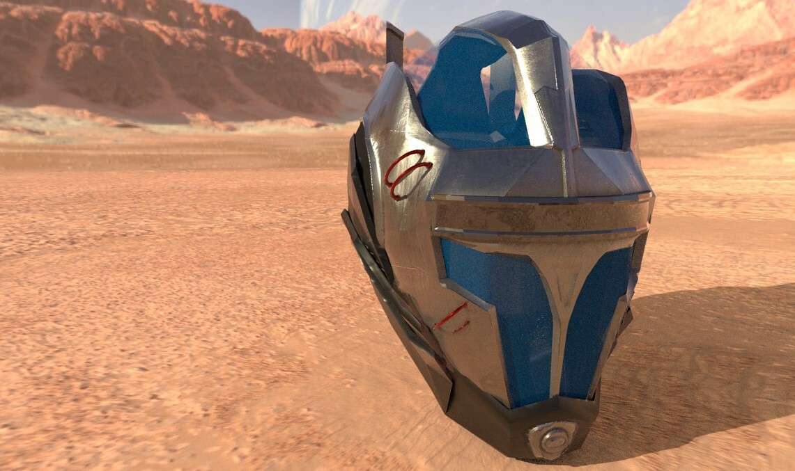 ArtStation - Futuristic Helmet Textured on Substance Painter