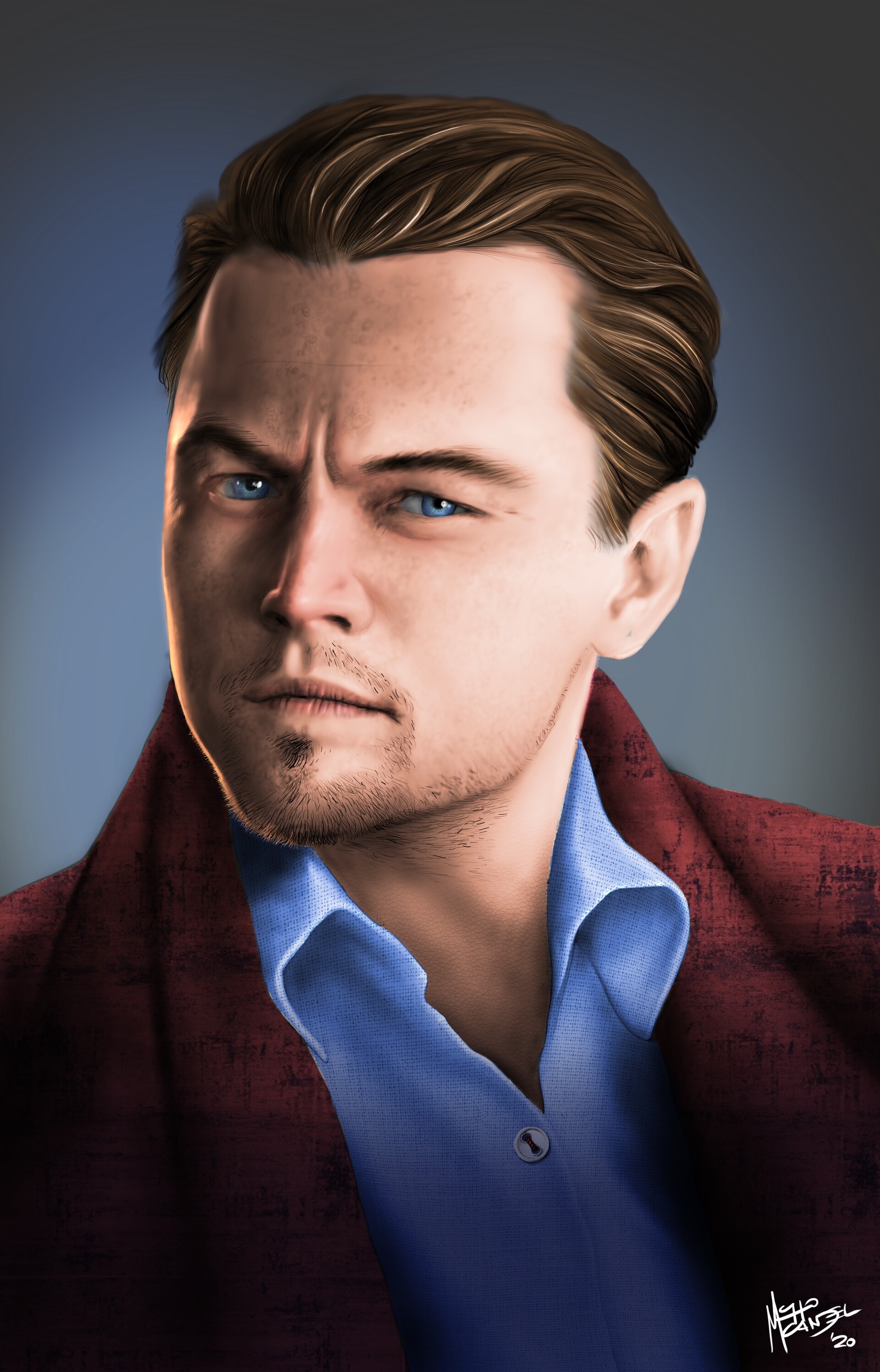 ArtStation - Leo Di Caprio Portrait