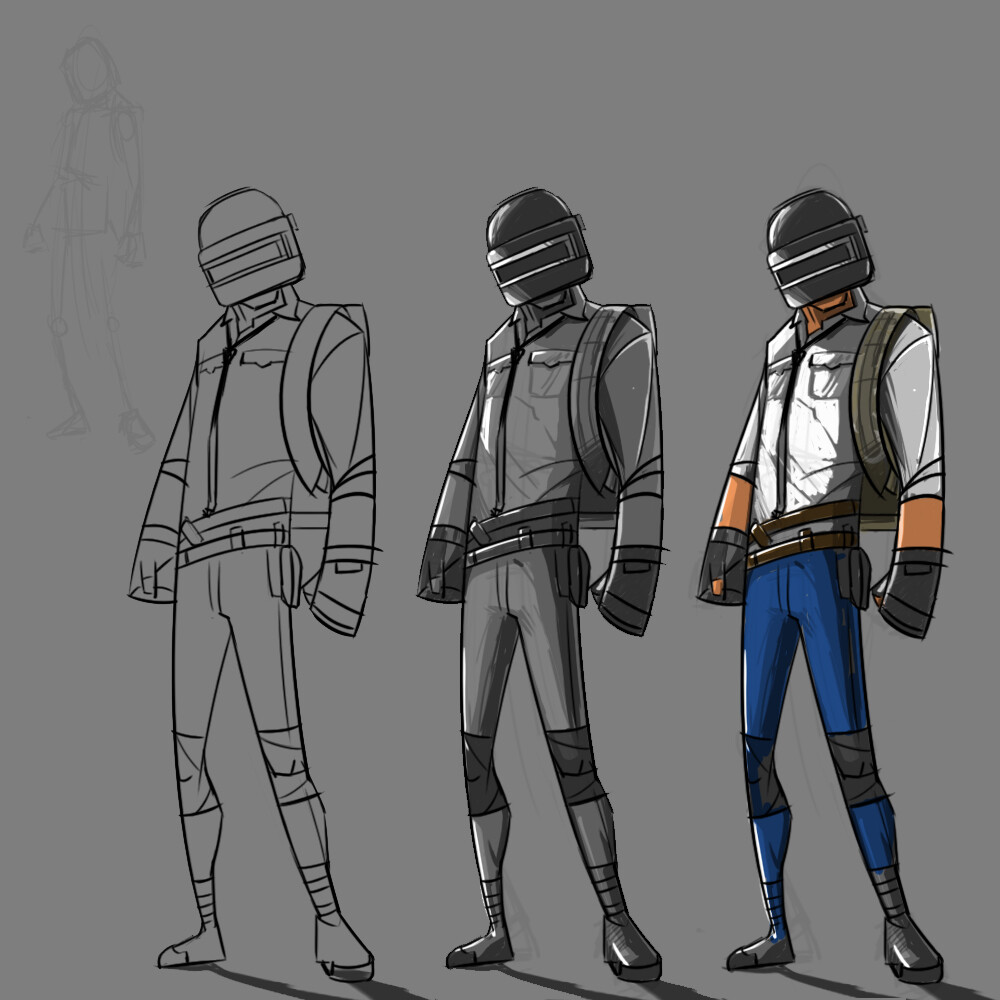 how to draw pubg boy