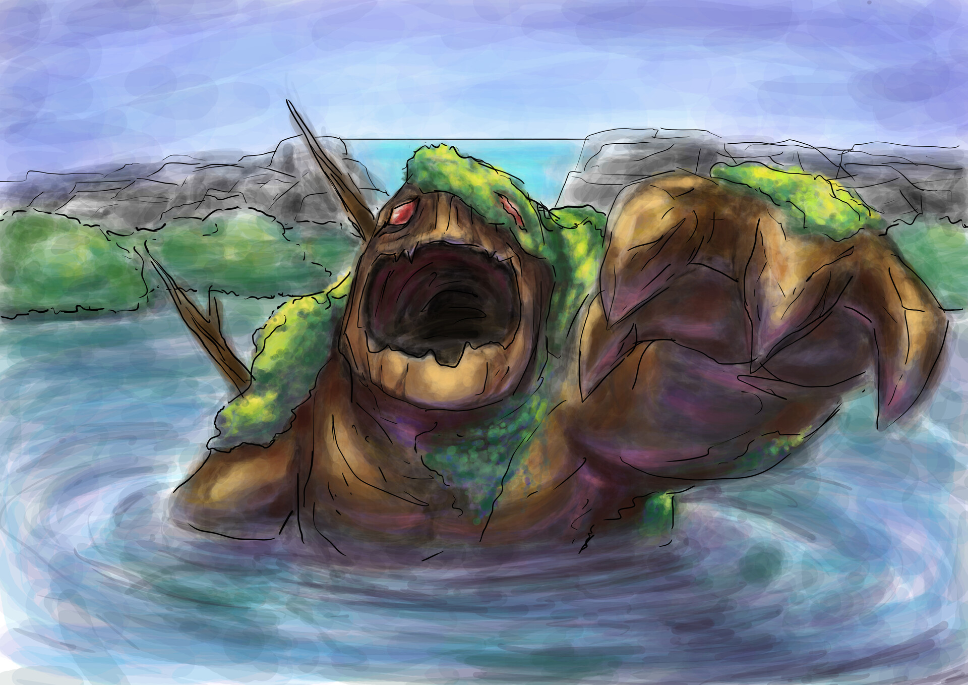 ArtStation - Lake Monster