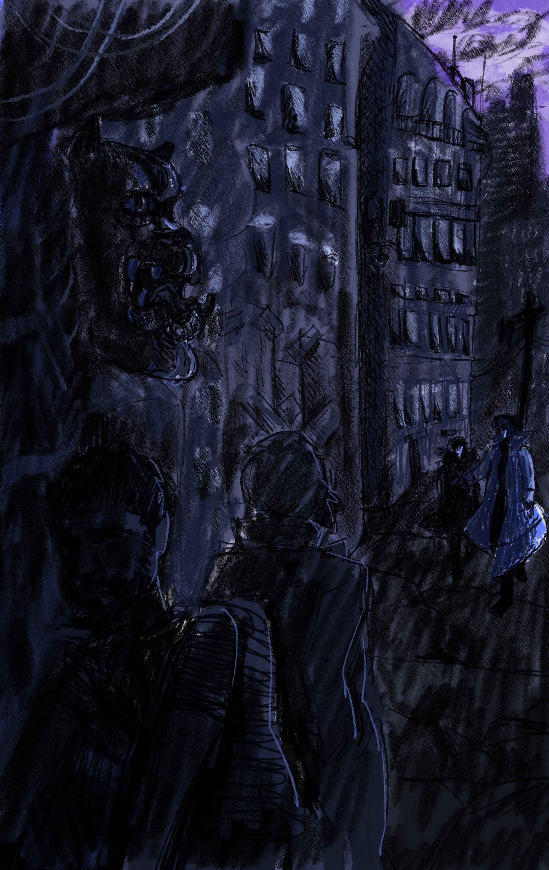 ArtStation - Dark street stroll