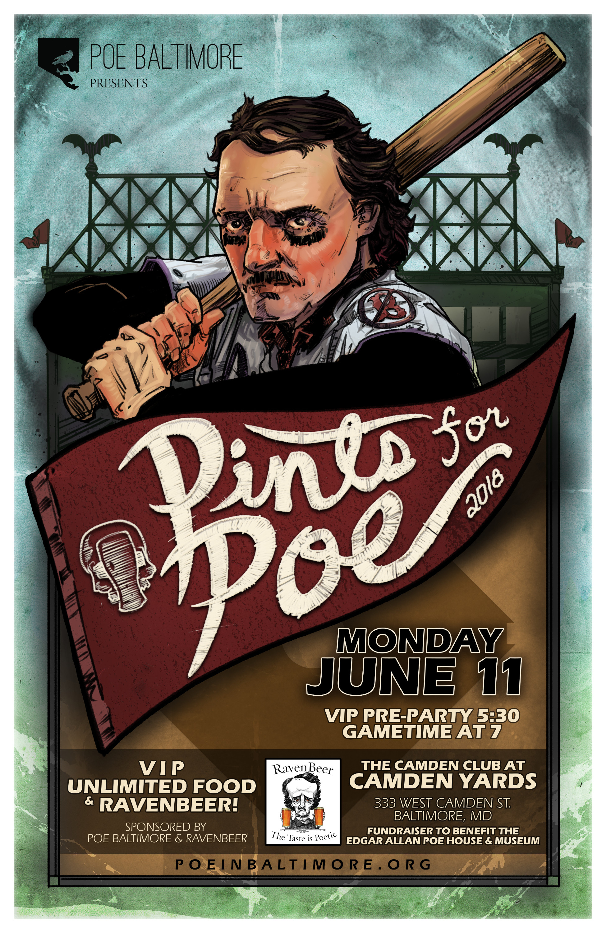 Jason Strutz Comic & Illustration Art - Pints for Poe Event Poster