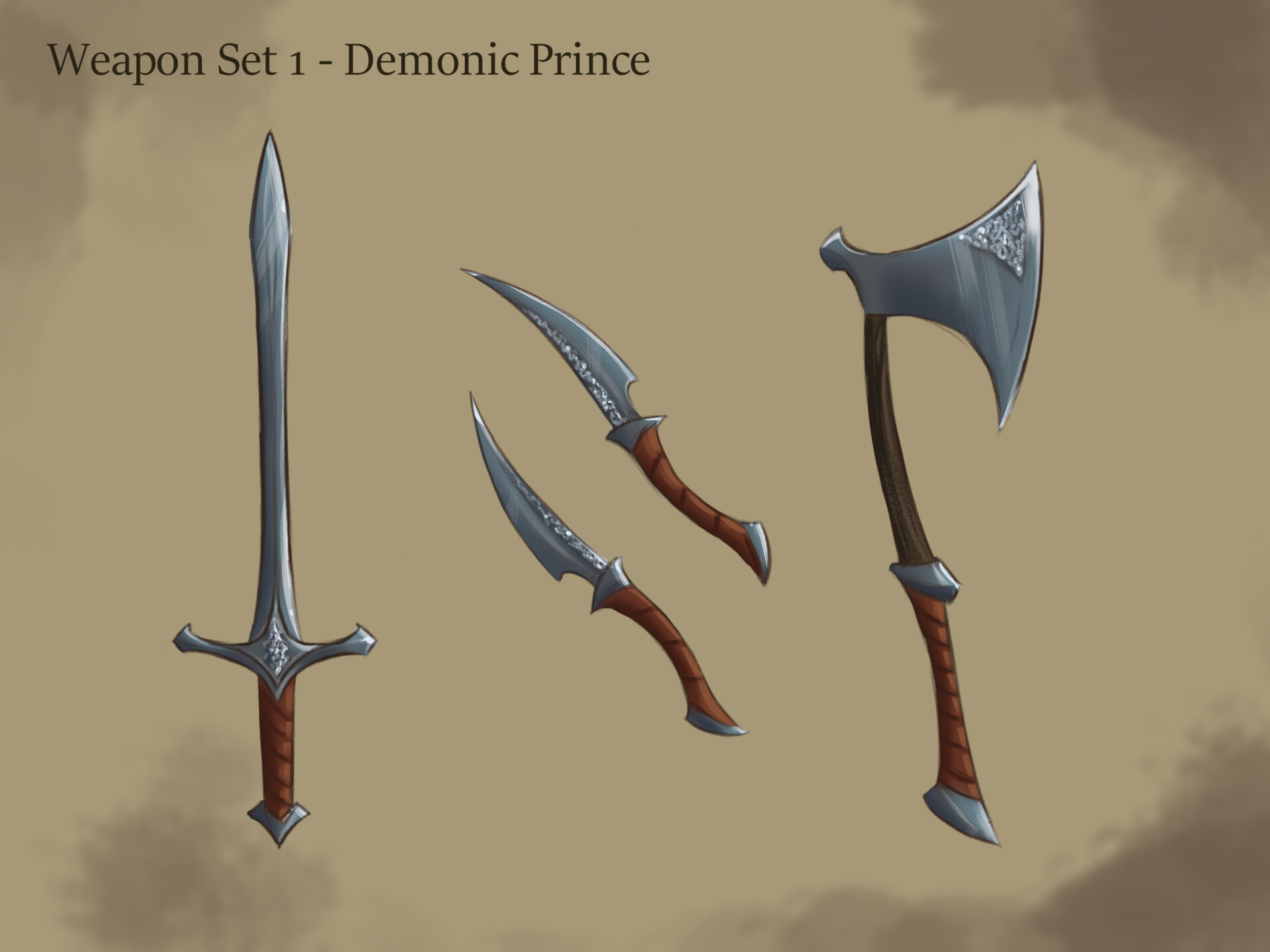 ArtStation - Weapon Set 1 - Demonic Prince