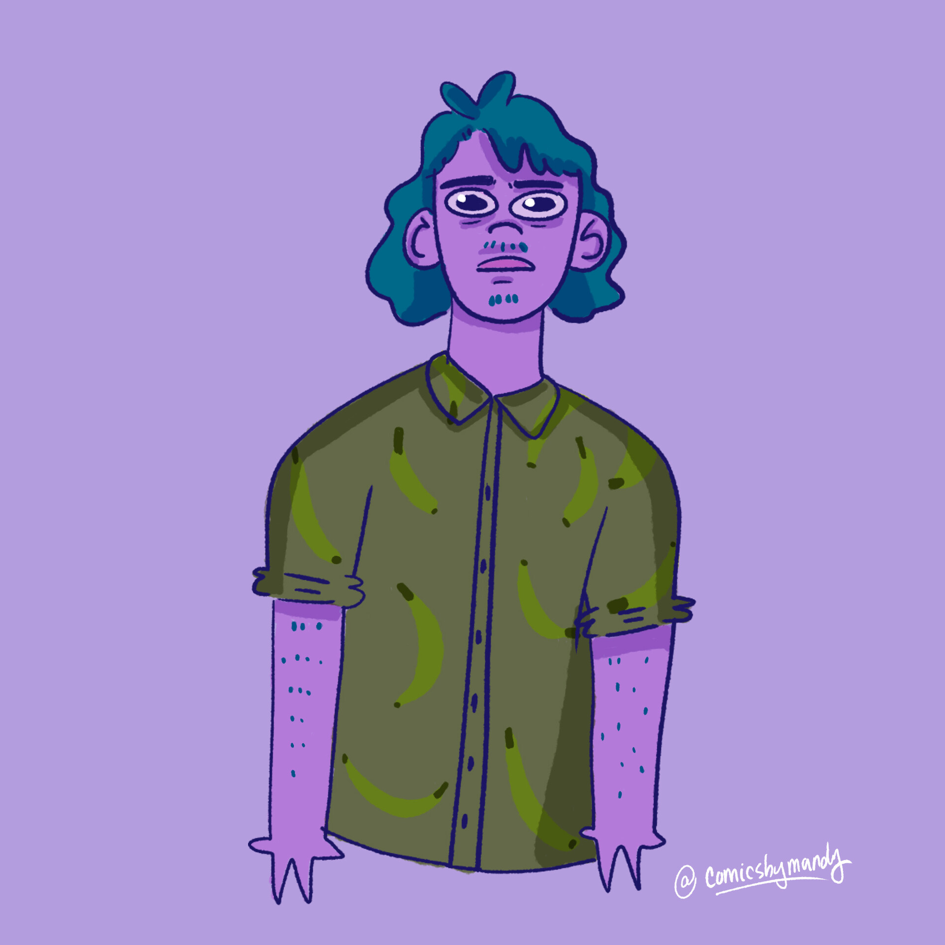 ArtStation - Purple Man Sketch