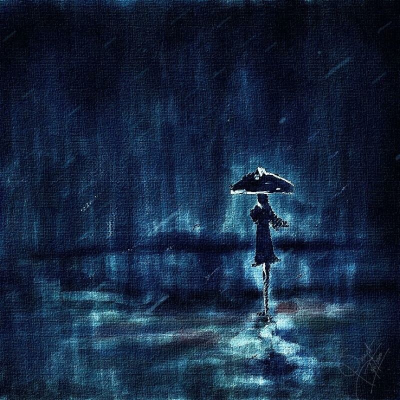digital painting how to draw rain