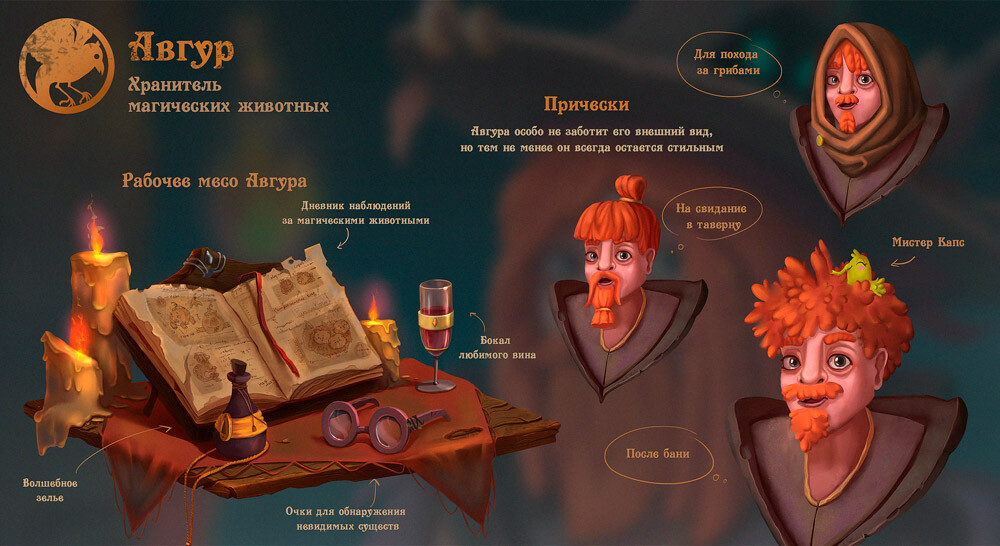 Vasilisa Abaiburova - "Augur" character design project