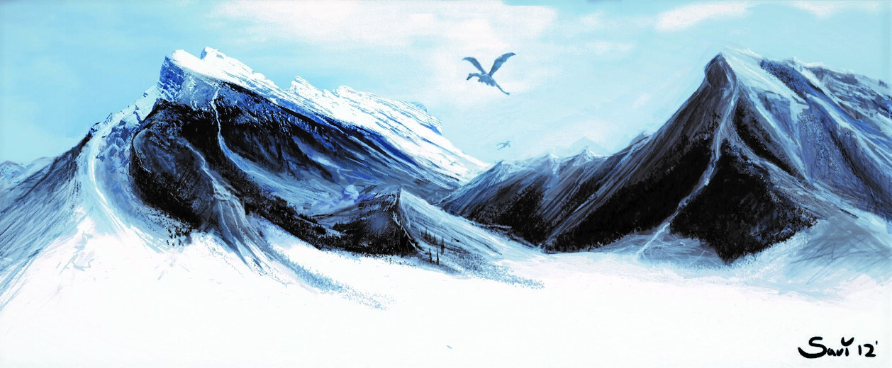 David Scott - 'These Mountains are watched' - Matte Painting Demo Work