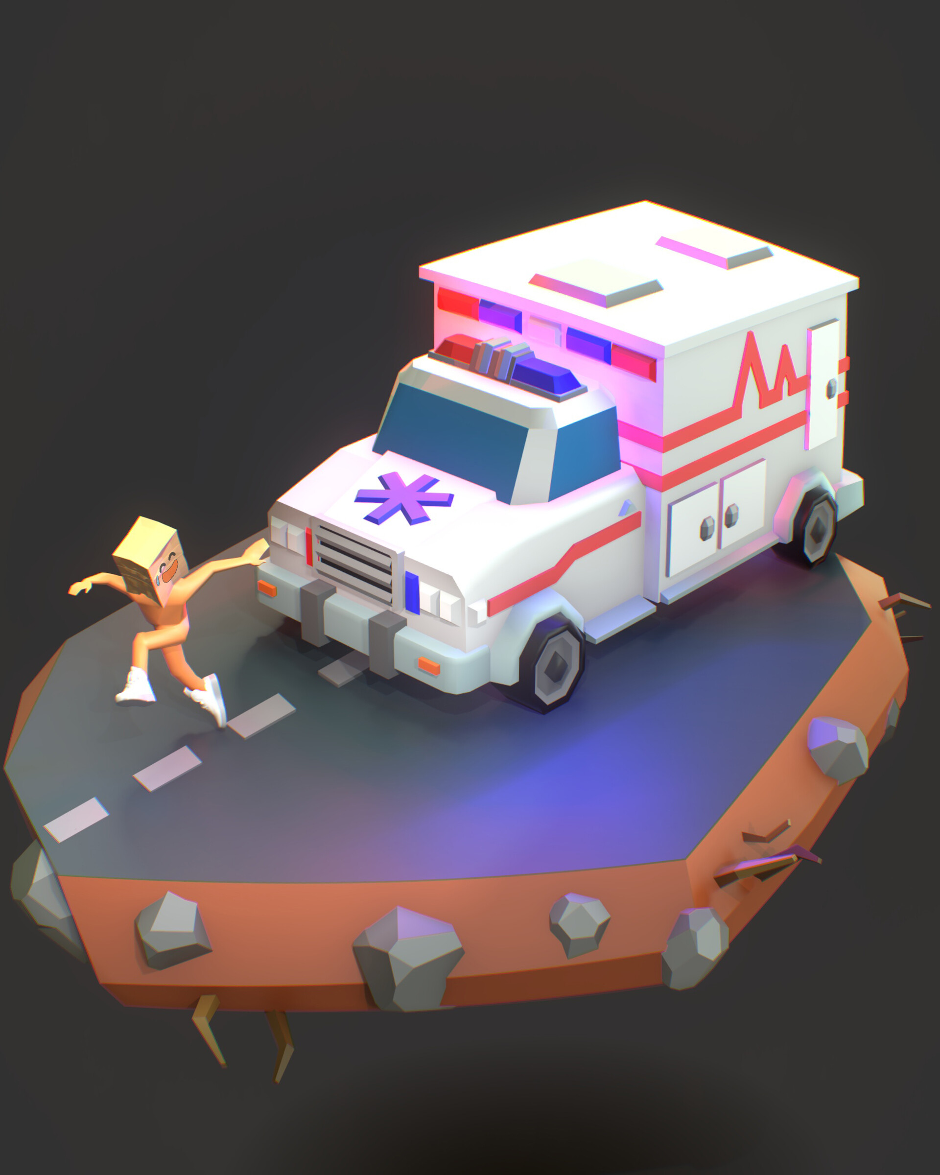 ArtStation - Project - Cars (ambulance_03)