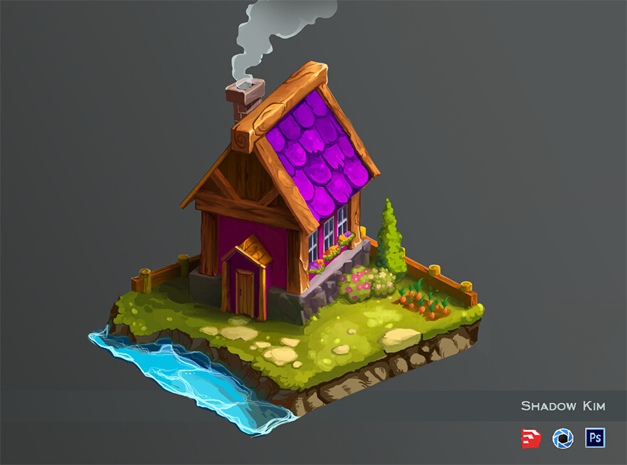 ArtStation - Isometric house