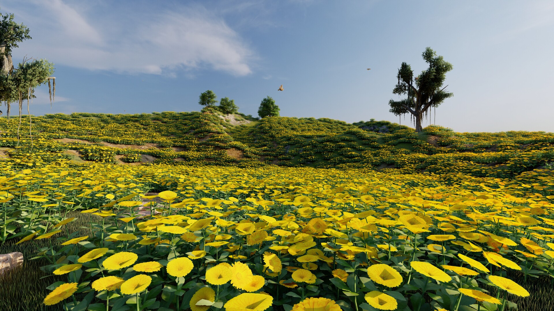 ArtStation - Sunflower field