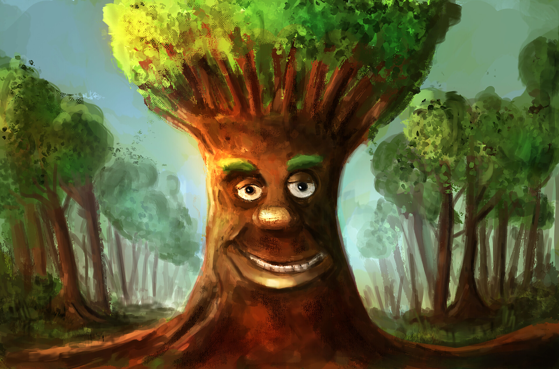 ArtStation - Magic tree character illustration