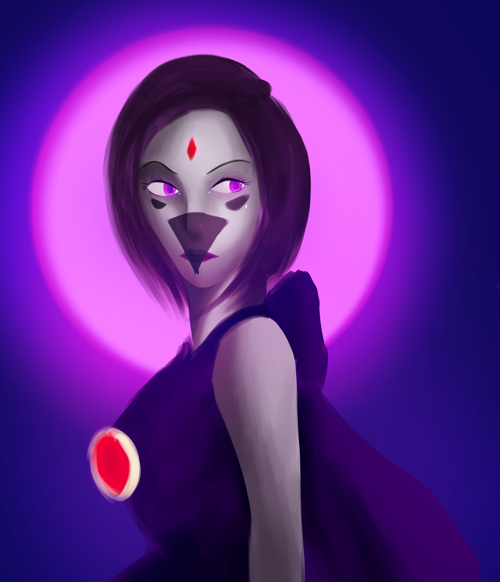 ArtStation - Raven with Face Paint (2019)