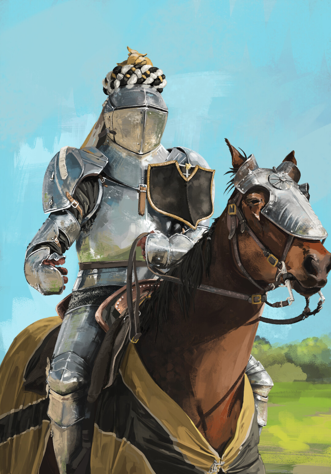 ArtStation - Knight on horse