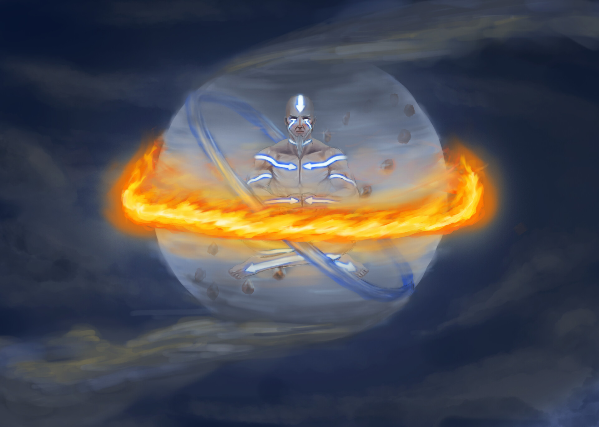 ArtStation - Aang from Avatar as an old master