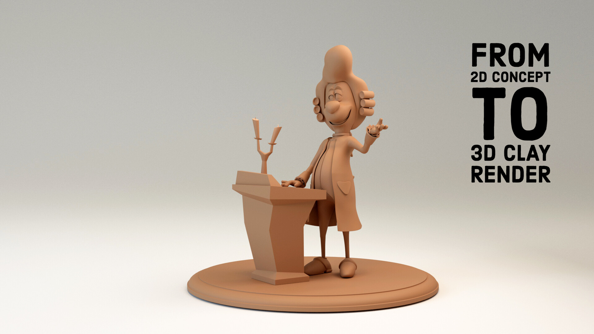 Cristina Zoica Dumitru - George the butler, 3D model and design