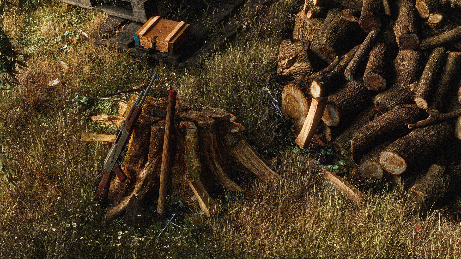 ArtStation - Insurgent wood cutting camp