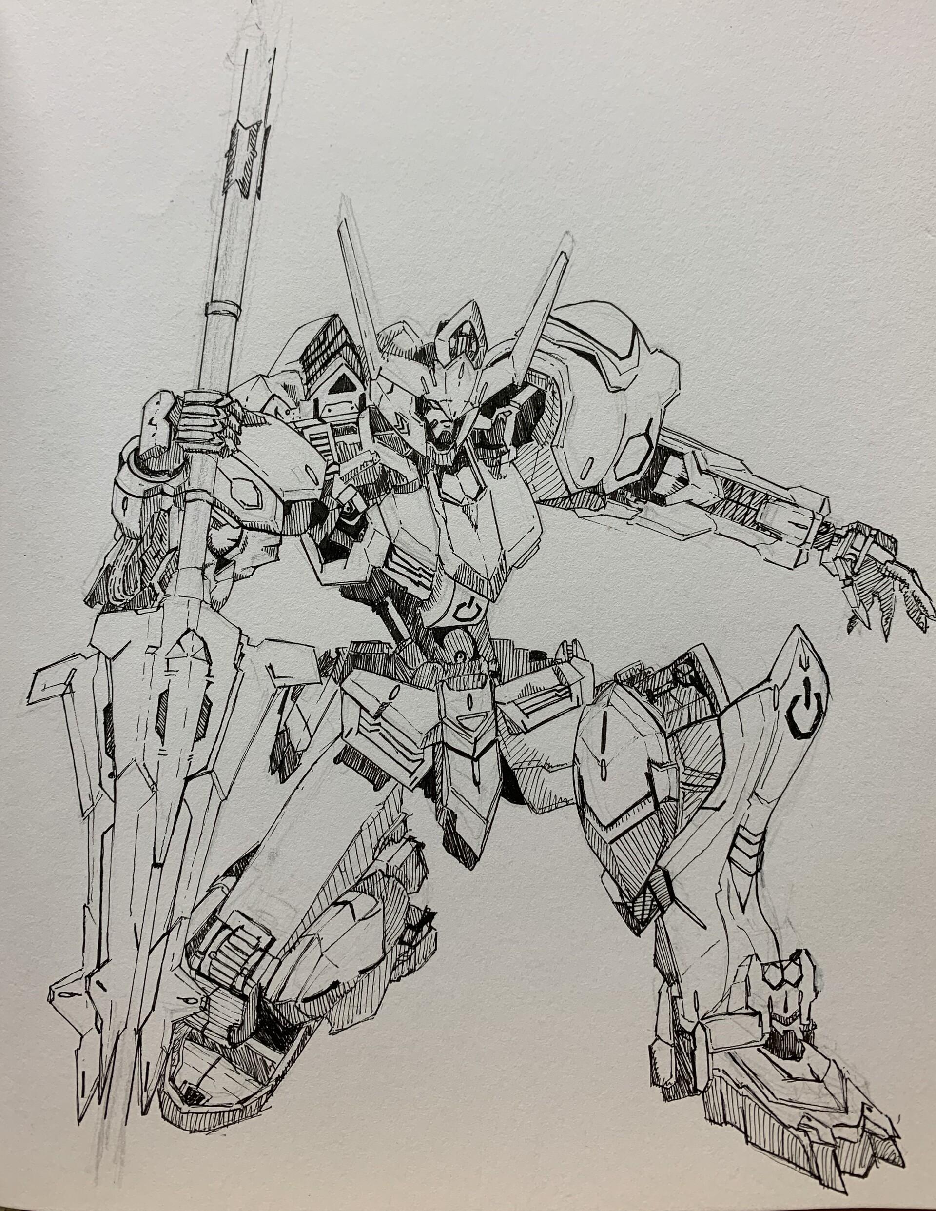 how to draw gundam barbatos