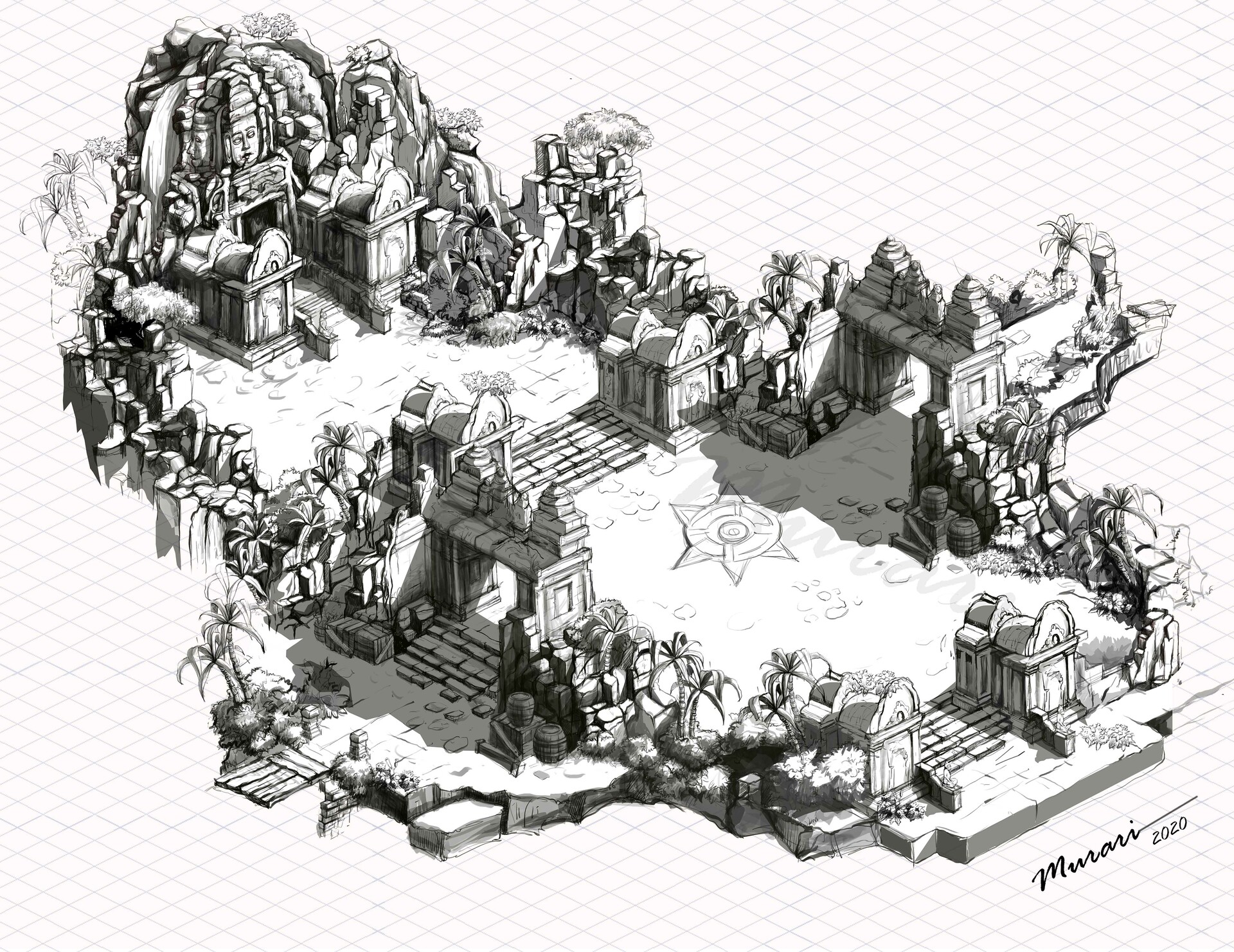 ArtStation - Isometric Game project plan sketch
