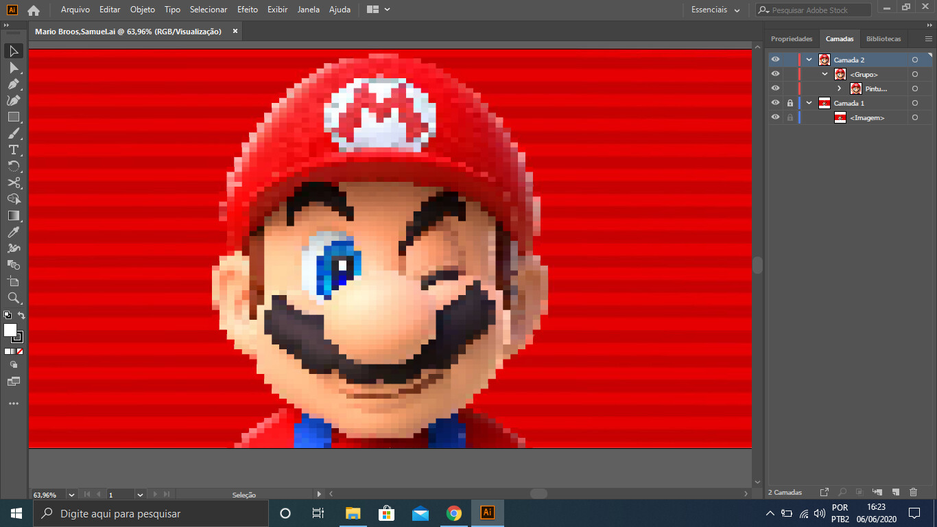 Super Mario Pixel Grid