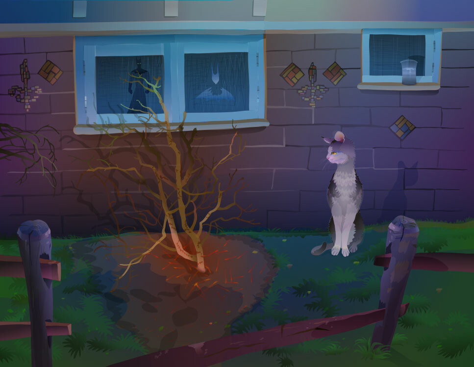 ArtStation - Homeless cat