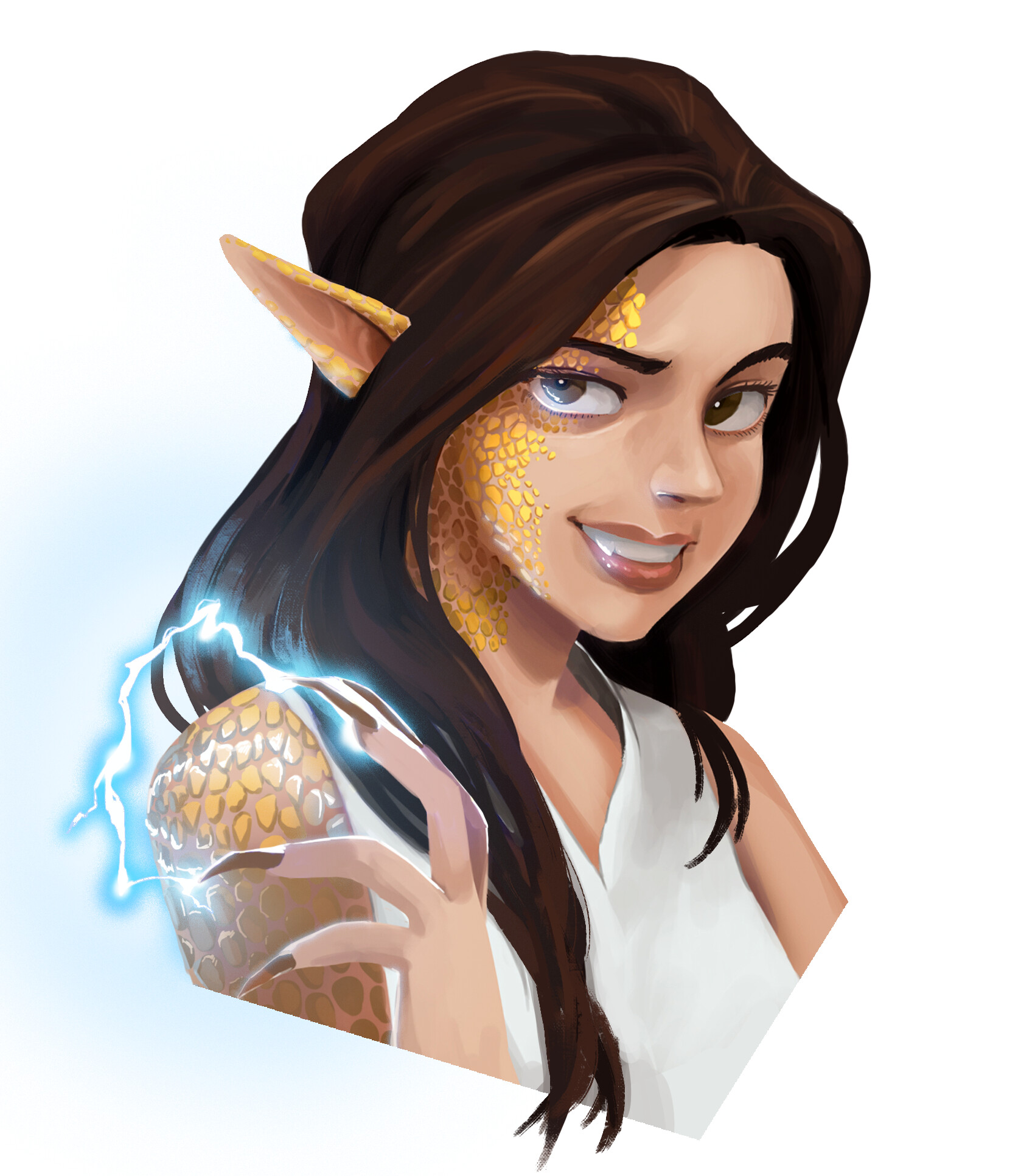 ArtStation - DND Dragon Girl Commission