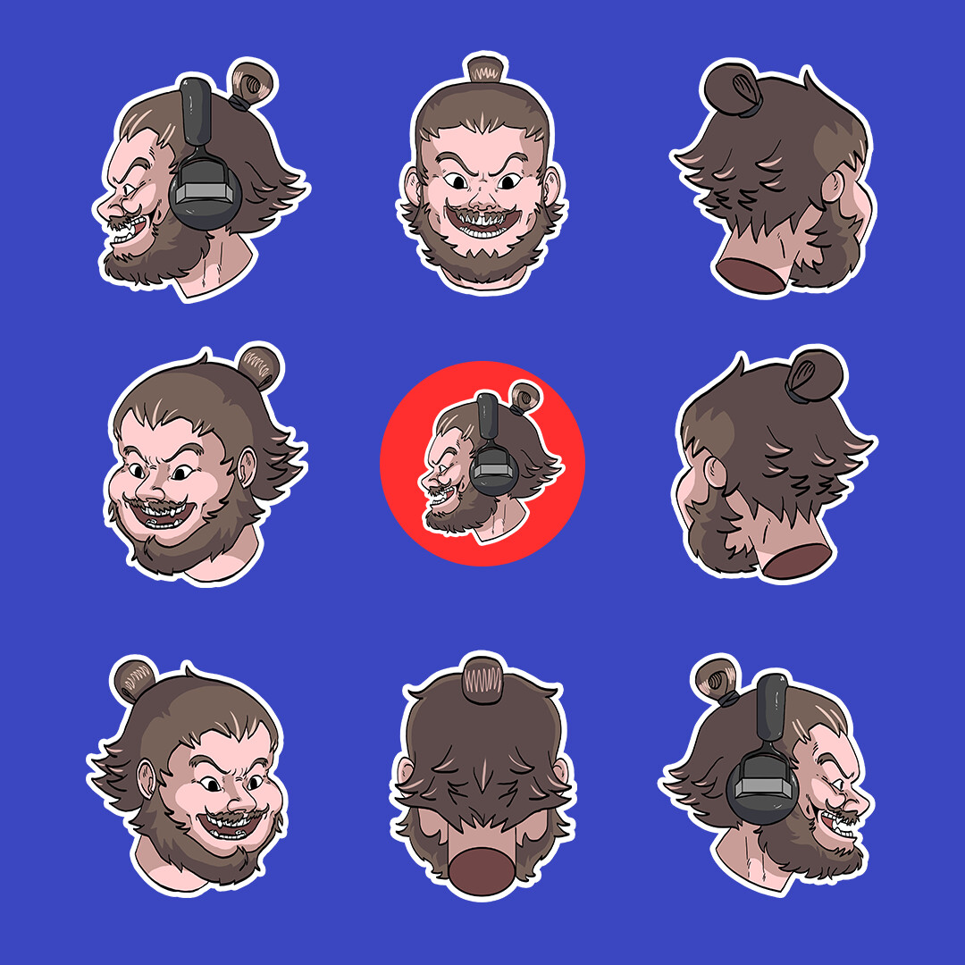 Emil Olai - Cartoon Self-portrait