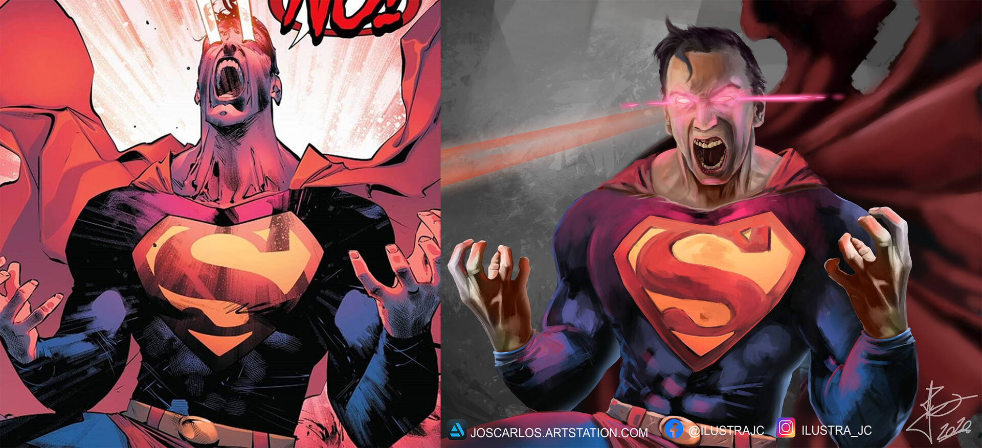 ArtStation - Superman. Referência, Pintura Digital
