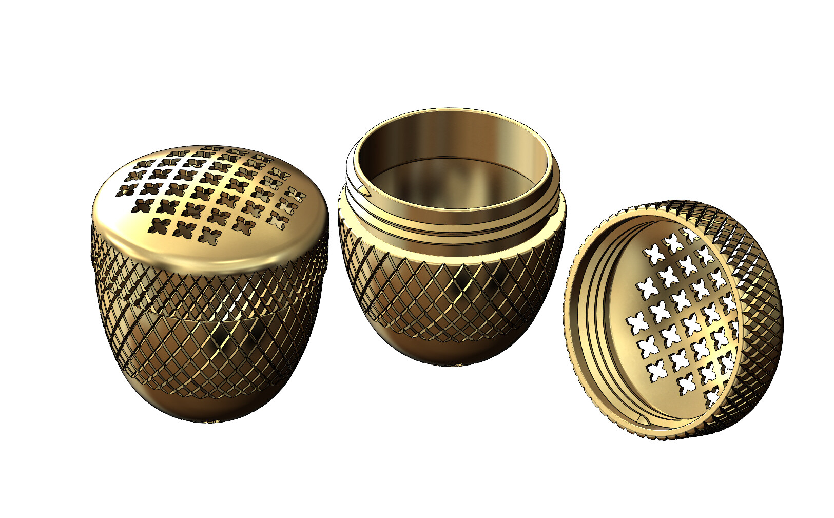 Rachid SW - gold hazelnut pendant charm with sa crewing top