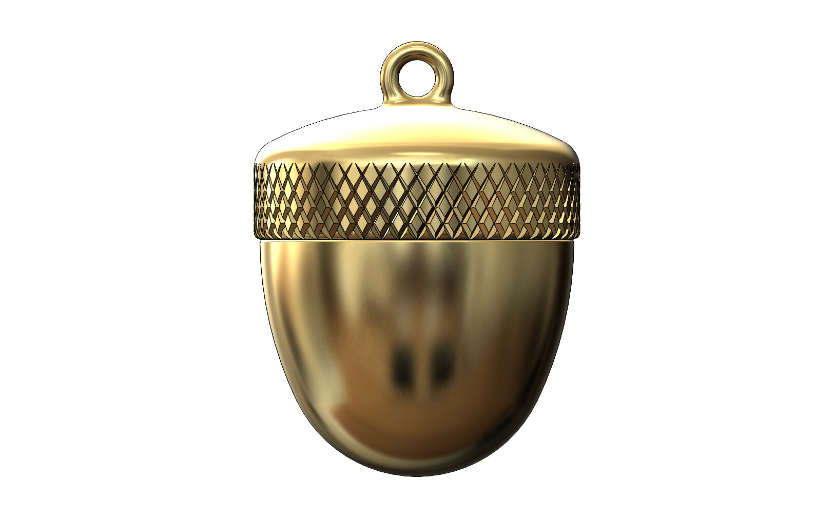 Rachid SW - gold hazelnut pendant charm with sa crewing top
