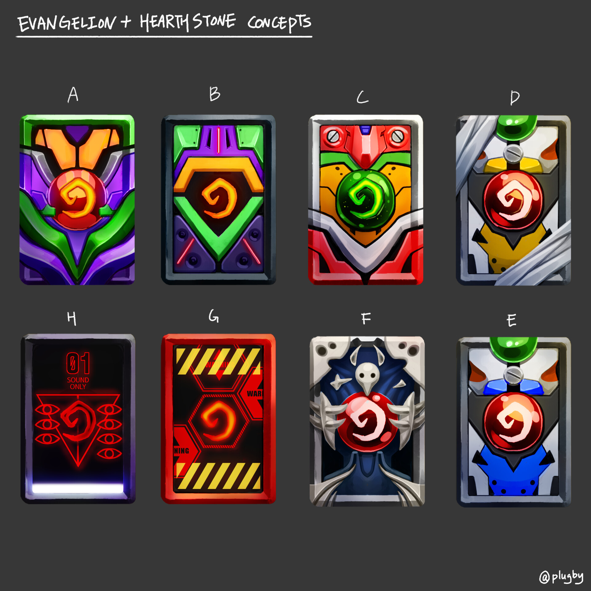 ArtStation - Evangelion Themed Hearthstone Cardback Concepts