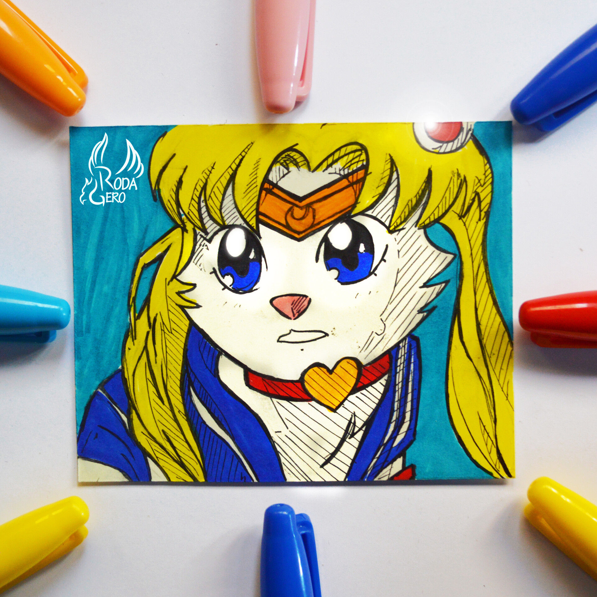 ArtStation - Sailor moon cat