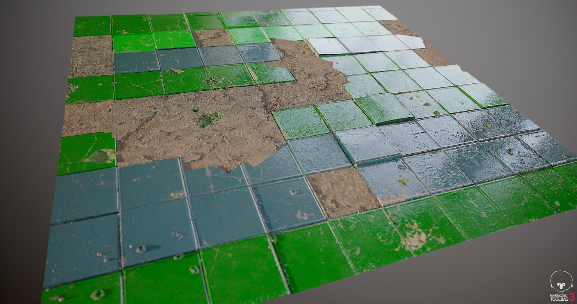 ArtStation - Damaged Metro Tile