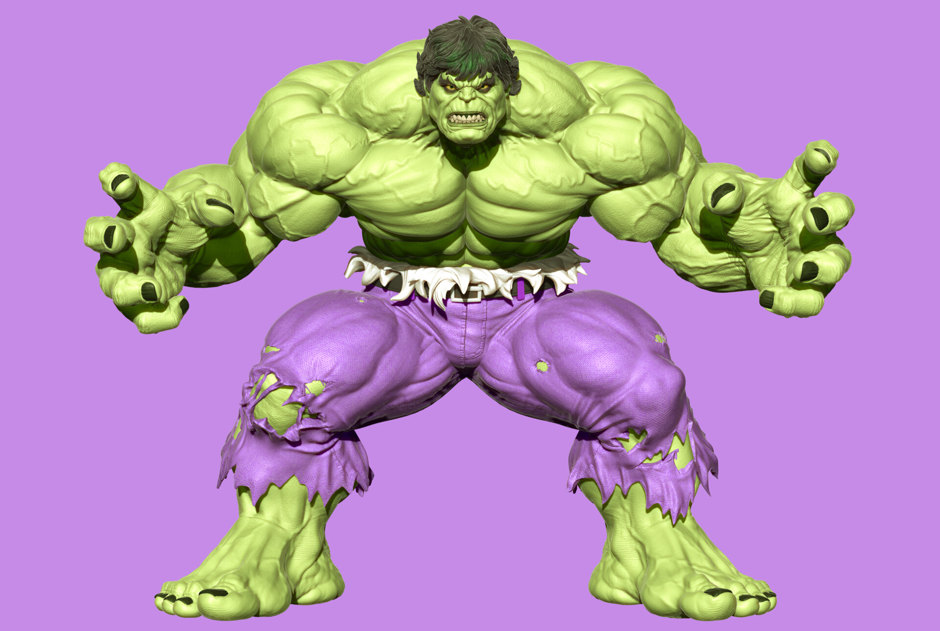 ArtStation - 80's Cartoon Hulk
