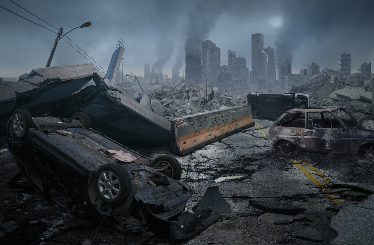 Dan Johnson - Terminator Genisys promo matte painting for ESPN